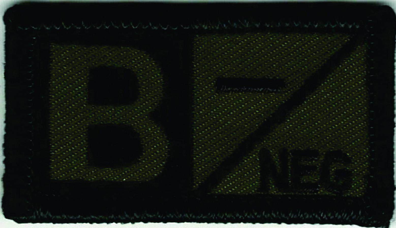B- Negative Blood Type Patch – Tactical Military Style Embroidered ...