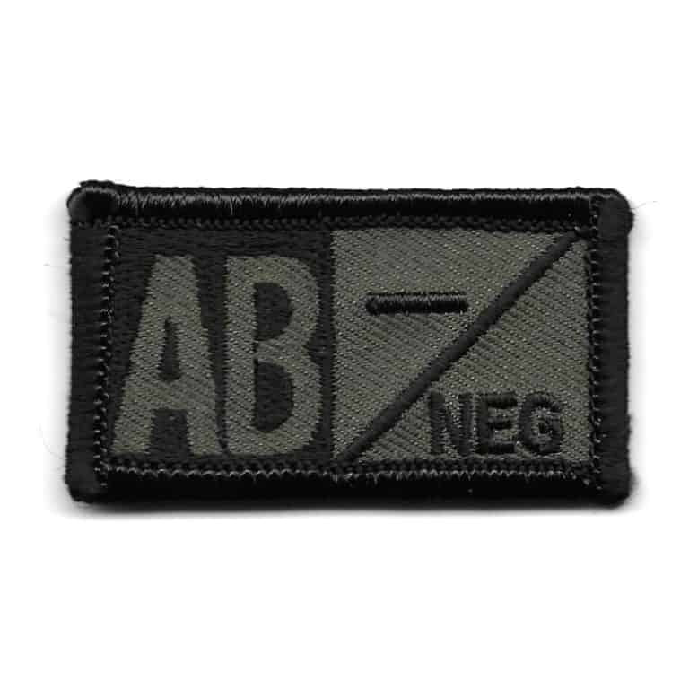 Navy Coast Guard Blue Yellow Blood Type AB+ Positive Patch - B&B ...