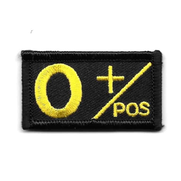 Navy Coast Guard Blue Yellow Blood Type AB+ Positive Patch - B&B ...