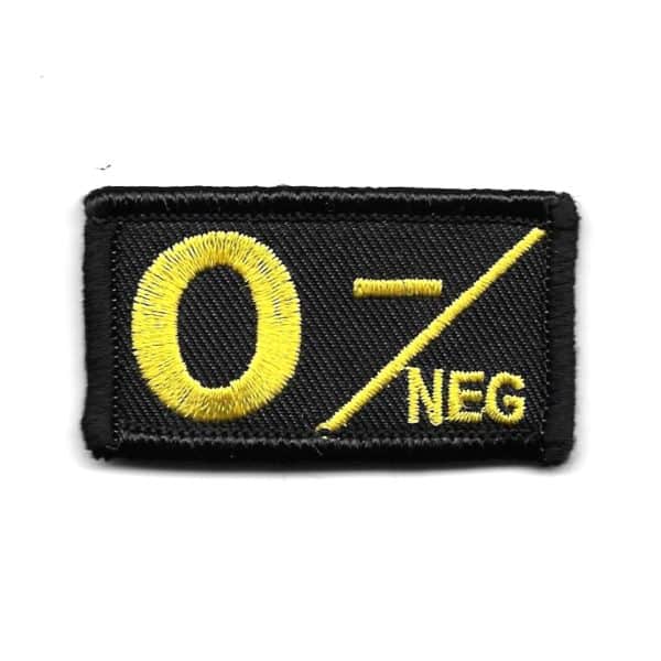 Navy Coast Guard Blue Yellow Blood Type AB+ Positive Patch - B&B ...