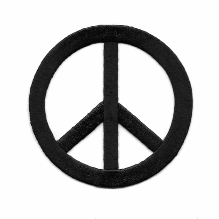 CND Purple Hippy Peace Sign Embroidered Iron On Patch - B&B Accessories