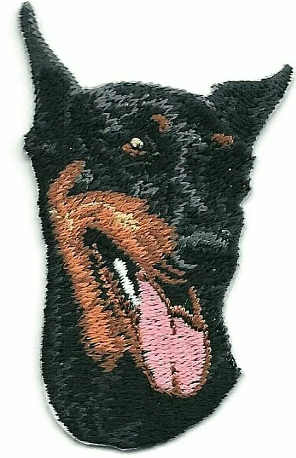 Doberman Dog Breed Portrait Embroidered Patch - B&B Accessories