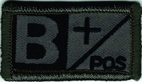 B+ POS Blood Type Patch – ACU Tactical Military Uniform Hook Backing ...