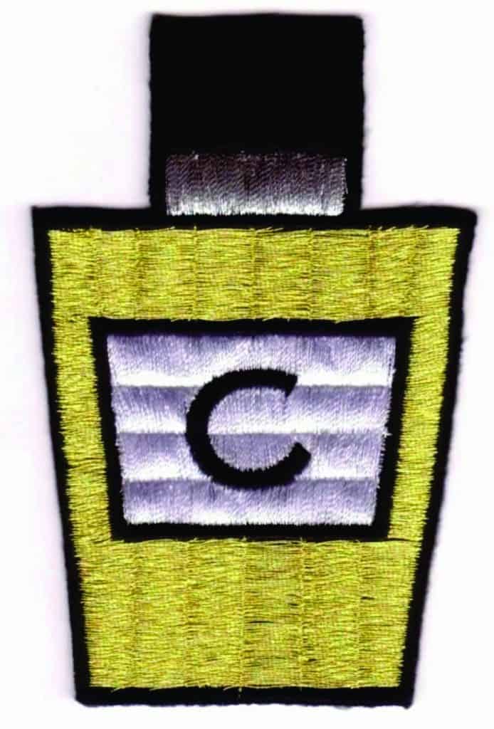 Yellow Perfume Bottle Patch with C Initial – Embroidered Iron-On ...